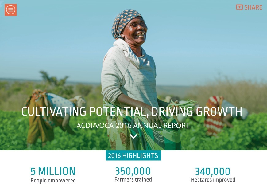 ACDI/VOCA 2016 Annual Report ACDI/VOCA Highlights Zambia, Mozambique, Colombia, Ghana ProjectsÂ