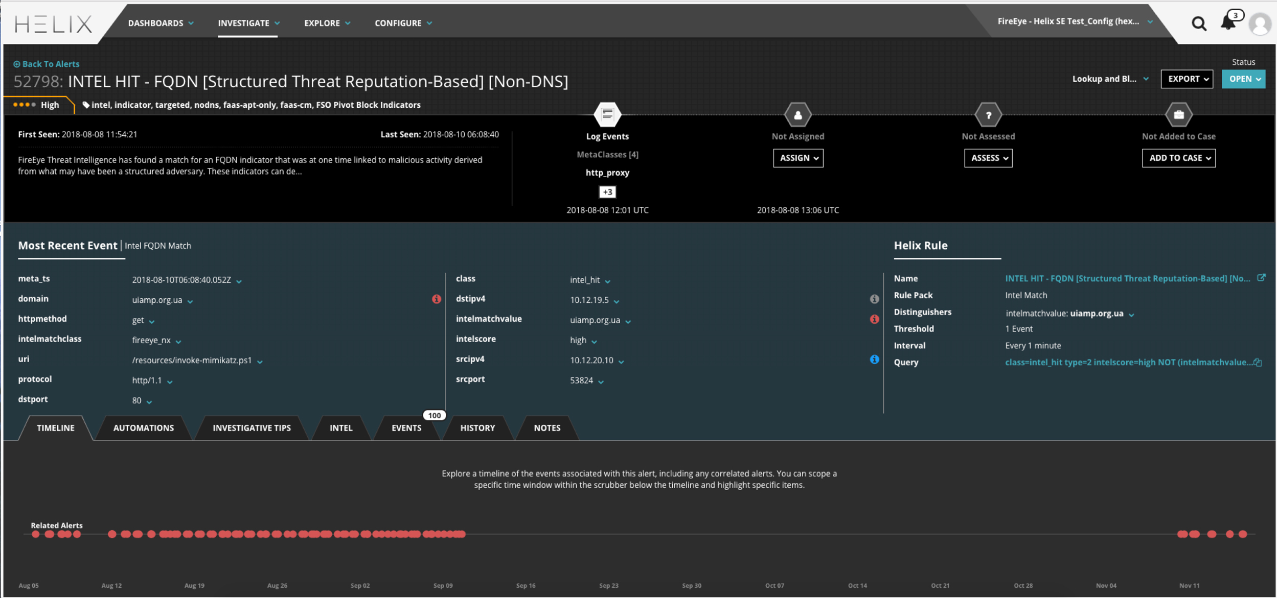 Helix Product Tour FireEye Helix Security Platform Tour