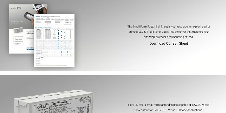 Live - eldoLED Products Small Form Factor - content panels