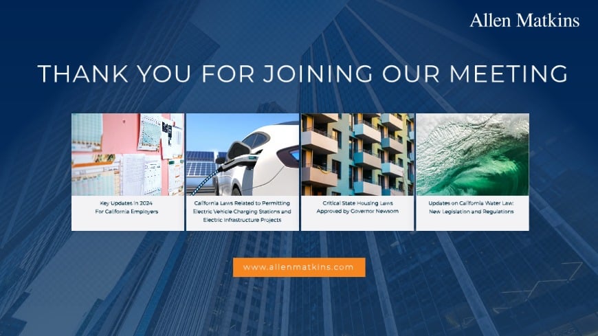 Allen Matkins | Thank You for Joining