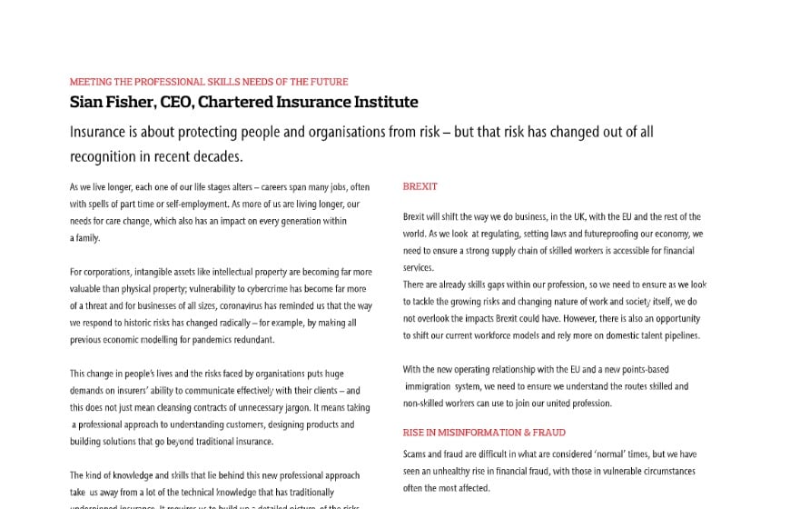 Pop Up: Chartered Insurance Institute