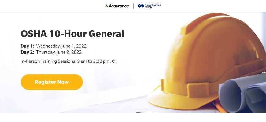 OSHA 10-Hour General Training 6/1 - 6/2