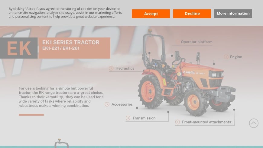 KUBOTA EK1-SERIES BANNER EN