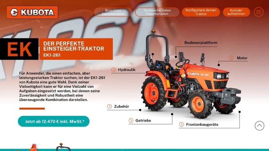 KUBOTA EK1-SERIES DE