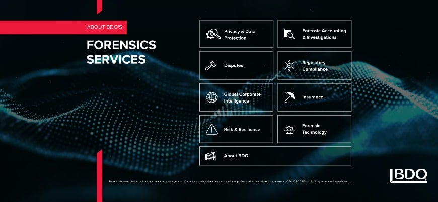DO NOT USE - BDO's Forensics Services_April 2022