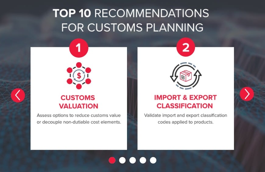 Tax - Top 10 Recommendations for Customs Planning