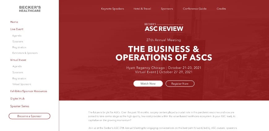 Becker's ASC 27th Annual Meeting: The Business and Operations of ASCs
