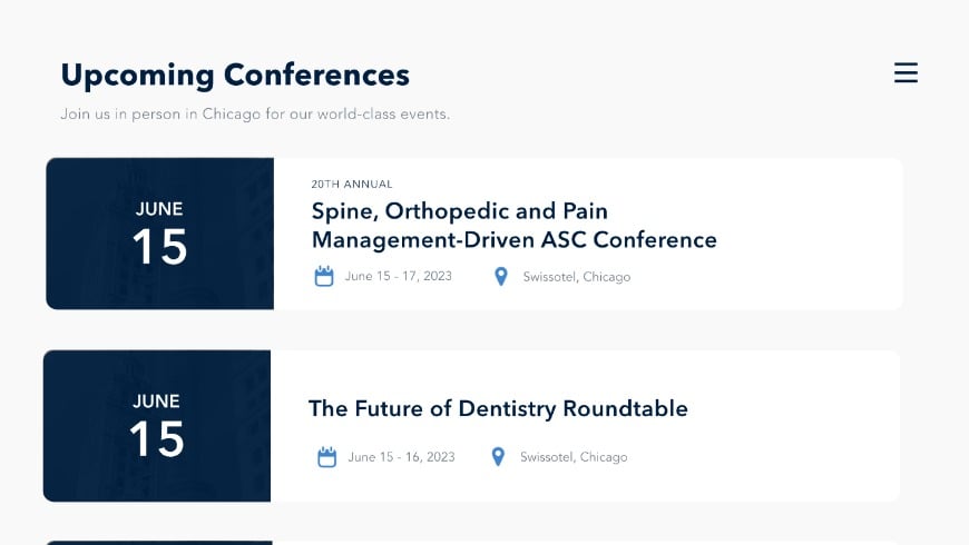 Becker's Upcoming Conferences