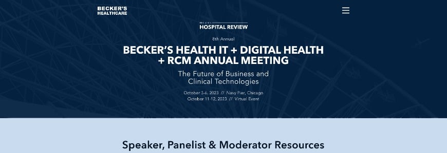 Speaker Resources // 8th Annual HIT + RCM Conference