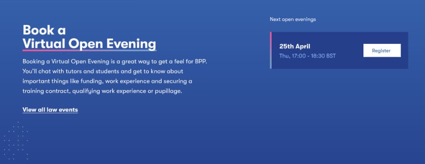 Book an Open Evening (wide)