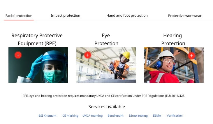PPE BSI WEBSITE PPE testing and certification for personal protective ...