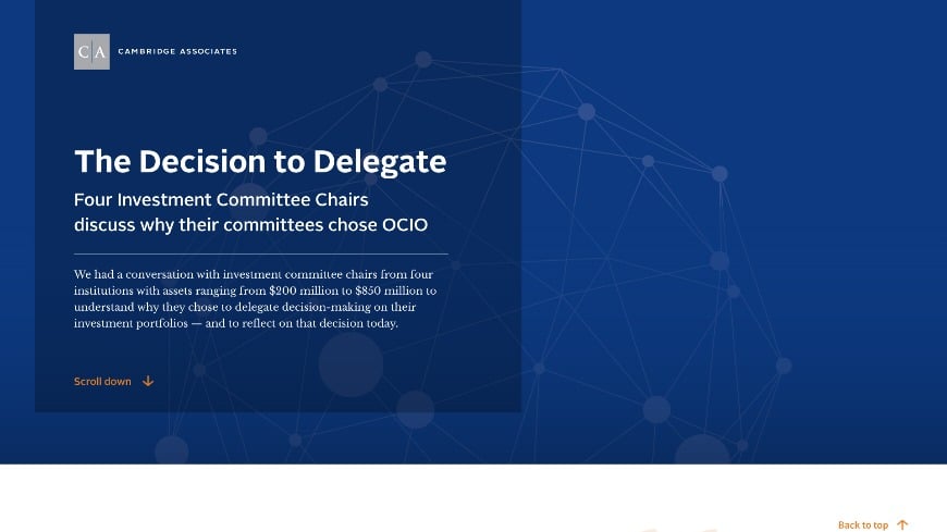 OCIO - Decision to Delegate | Cambridge Associates OCIO - Decision to ...