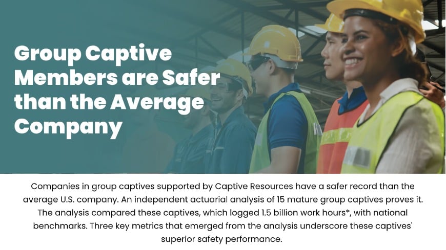 Infographic: Group Captive Members are Safer than the Average Company Copy