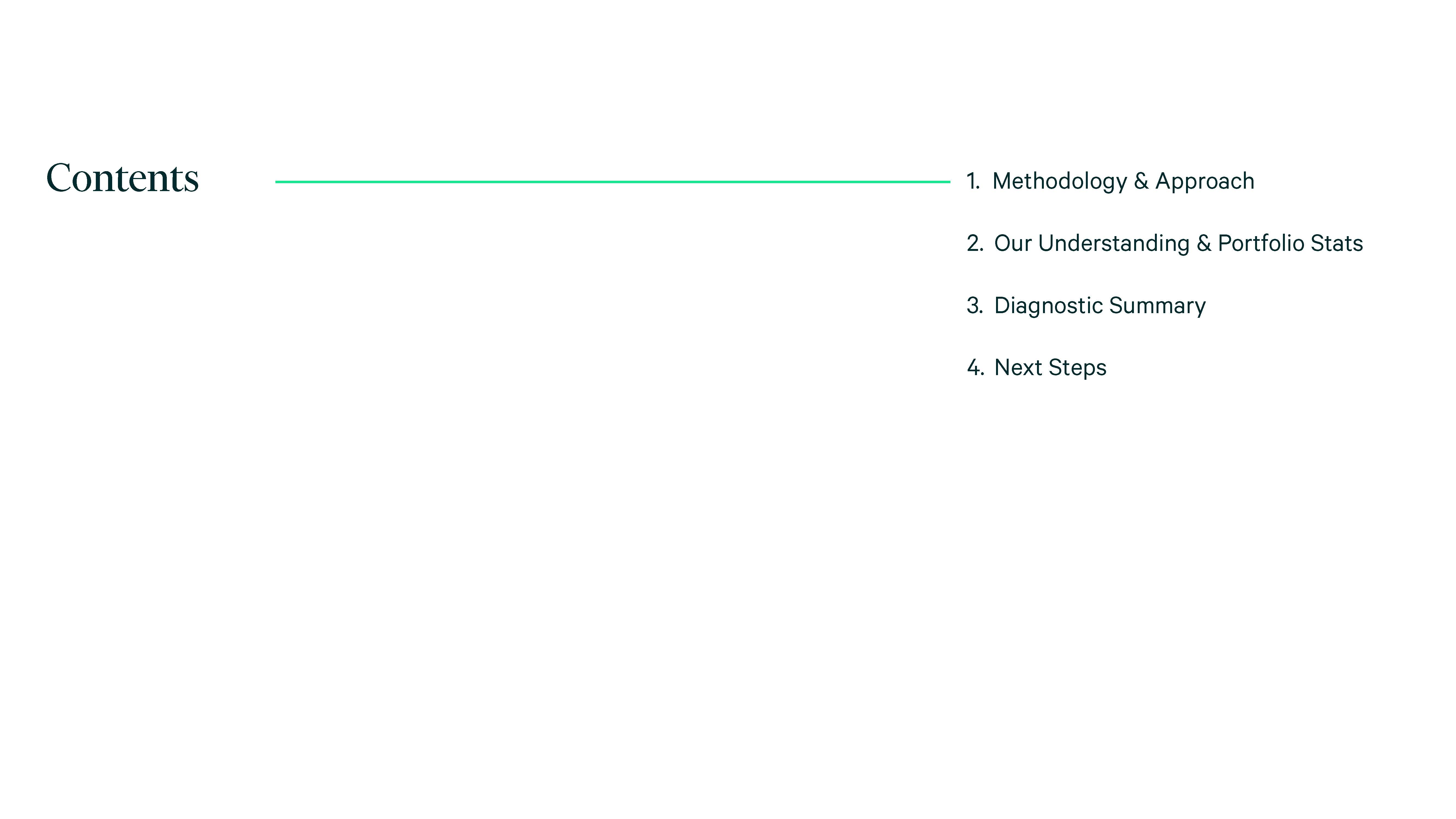 Portfolio Diagnostic (General)