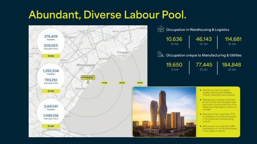 Abundant, Diverse Labour Pool.