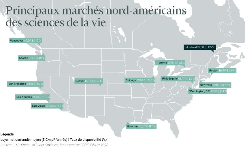 Top North American Life Science Labs Map - FR