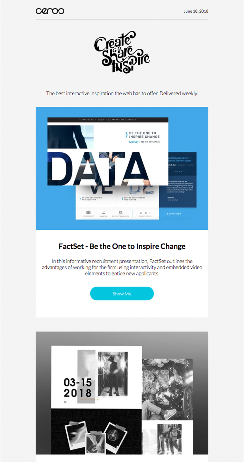 Inspire Landing Page - Desktop