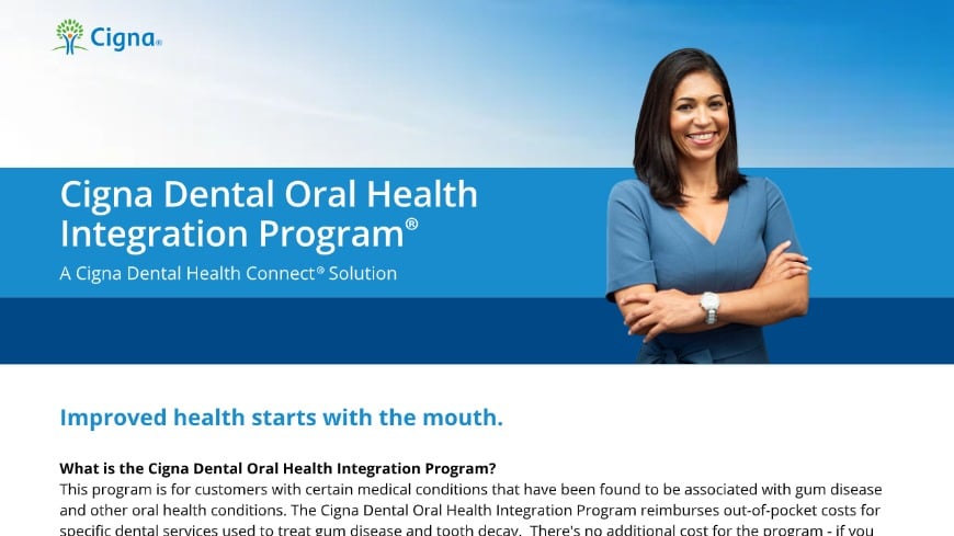 Cigna Dental Oral Health Integration Pre-enroll