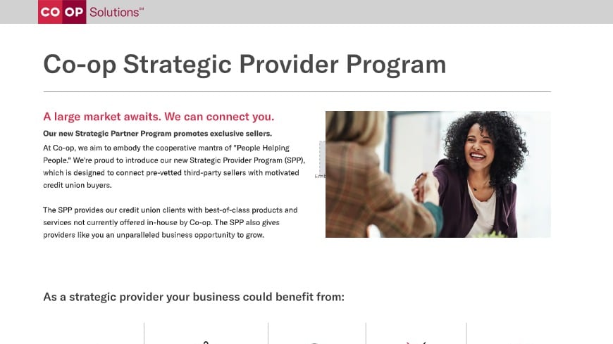 Co-op Strategic Provider Program - Partner