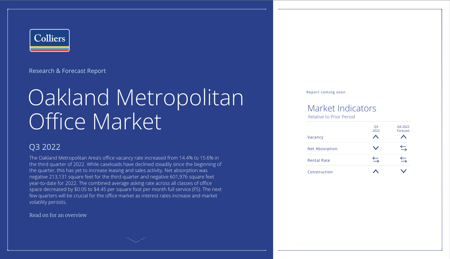 Q4 2022 | Oakland Office Research & Forecast Report Oakland Commercial ...