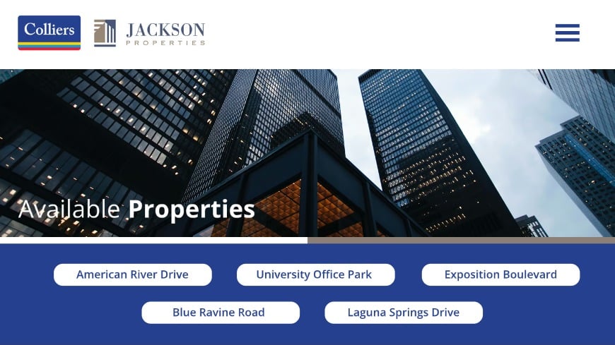Jackson Properties Landing Page