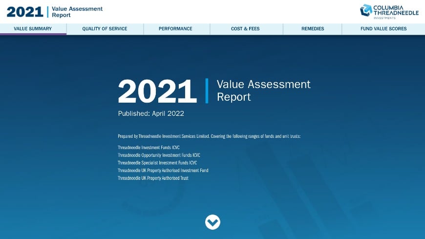Columbia Threadneedle Investments - Value Assessment Report 2021