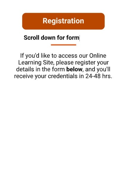 Online Learning Form Register