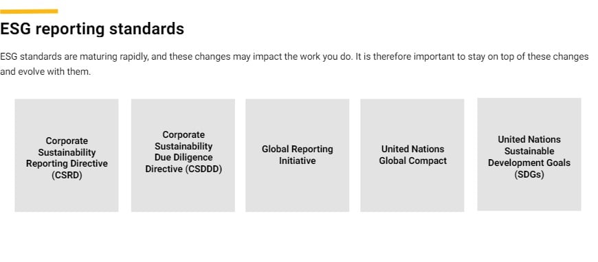 ESG reporting standards