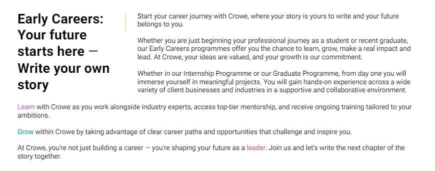Early Careers - Introduction