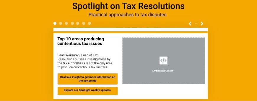 spotlight on Tax Resolutions campaign