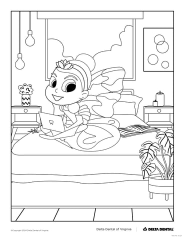 tooth coloring pages to print