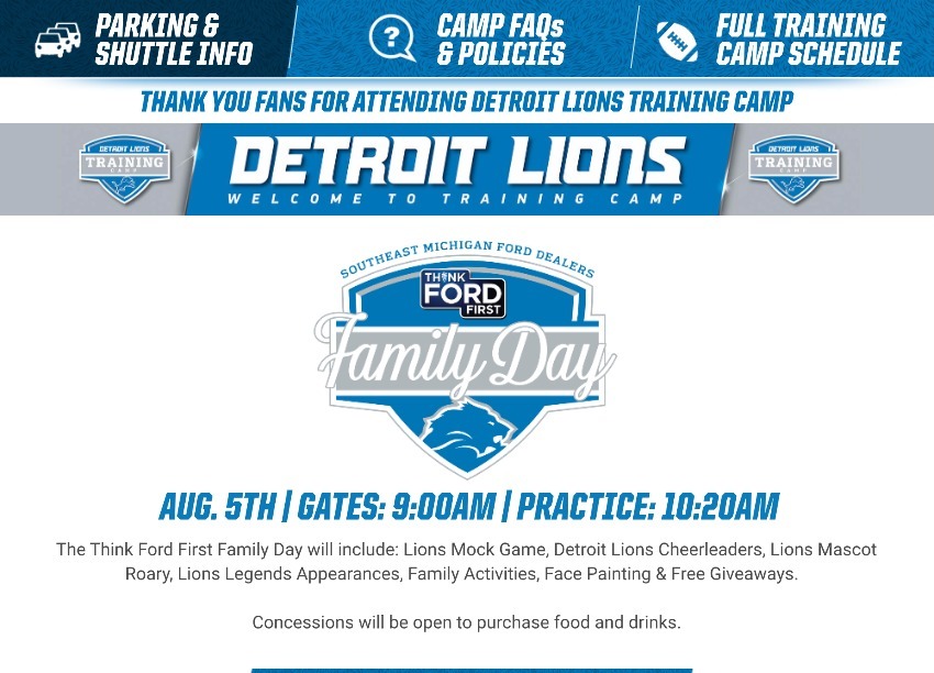 ThinkFordFirst Family Day at Ford Field
