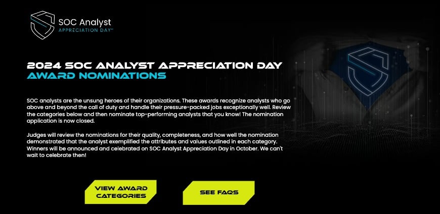 [Legacy Text] [July12] 2024 SOC Analyst Appreciation Day Award Landing Page Copy