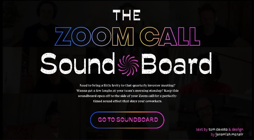 soundboard zoom call