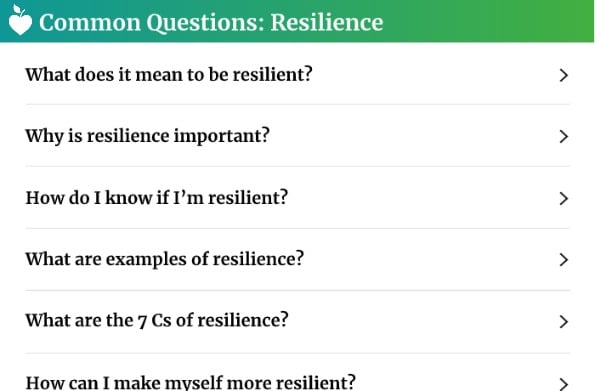 LIVE-Common Questions Responsive - Resilience