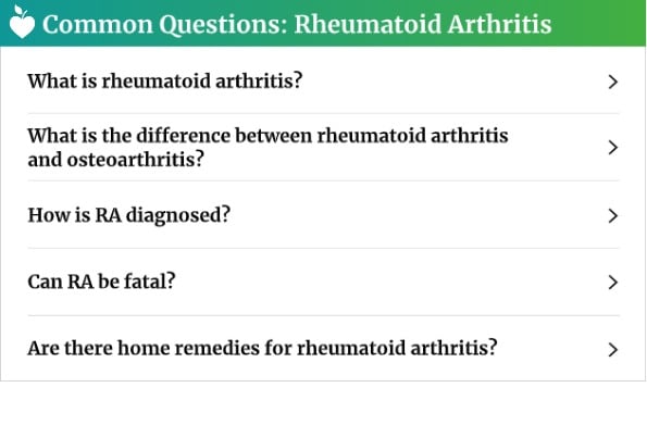 Common Questions: rheumatoid arthritis