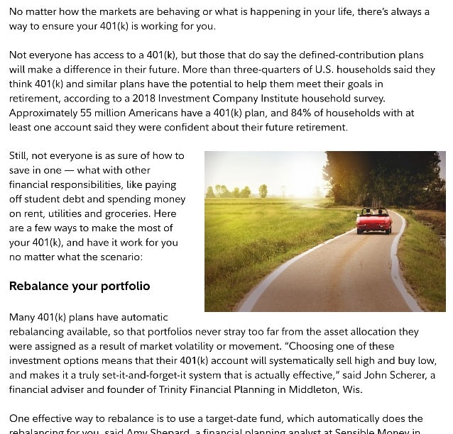 How to keep your 401k running Article v2