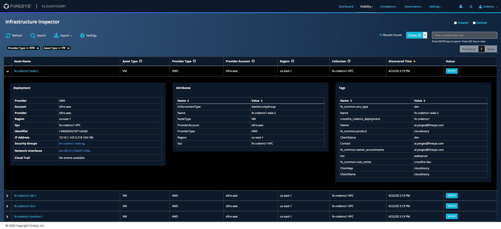Cloudvisory Tour Cloudvisory, FireEye, Security, FireEye Cloudvisory