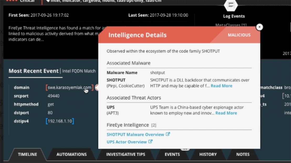Helix Product Tour FireEye Helix Security Platform Tour