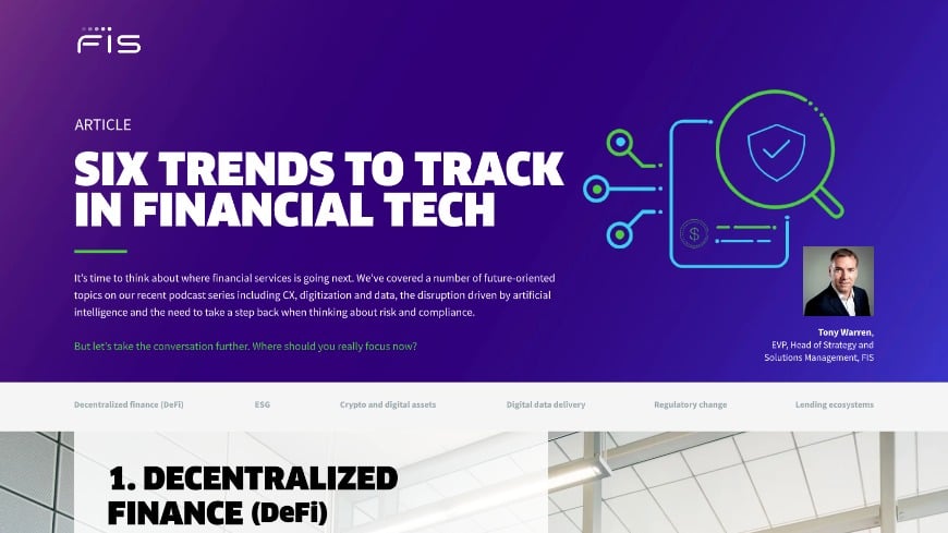 6 trends to track in financial tech