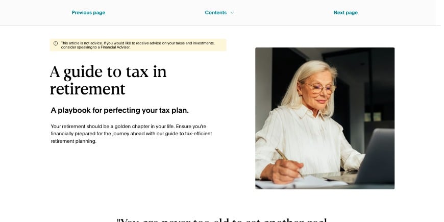 A guide to tax planning in retirement A guide to tax planning in retirement