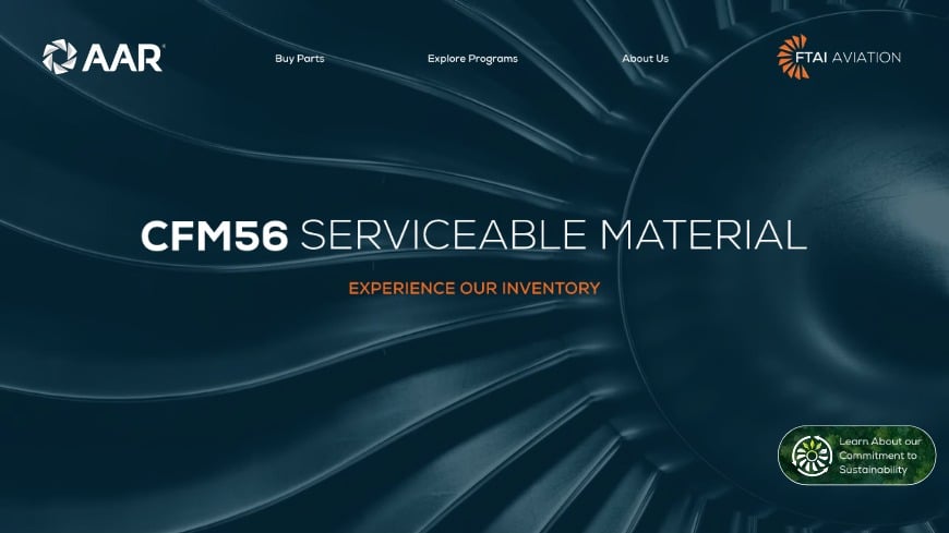 FTAI x AAR USM Site CFM56, Used Serviceable Material, USM, FTAI Aviation, AAR Corp, AAR, FTAI ...