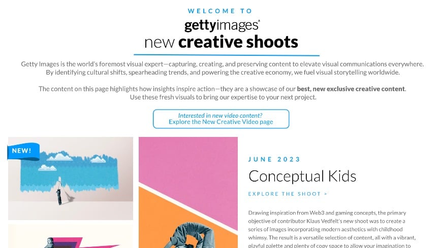 Getty Images New Creative Photo Shoots