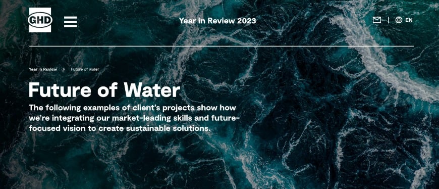 Future of Water - Landing Page