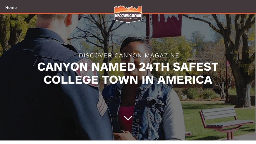 Editorial # 11: Discover Canyon: Canyon Named 24th Safest College Town ...