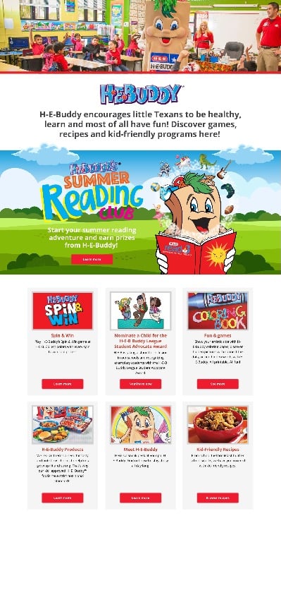 HEB Buddy - main page