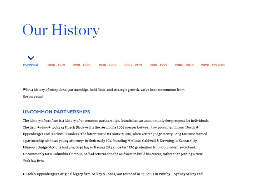 Firm History Timeline