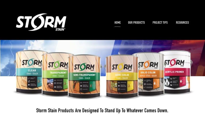 Homepage Storm Stains + Sealers, storm system, wood stain, deck stain ...