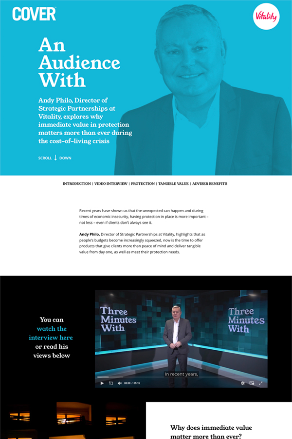 Vitality Building on Success pitch deck
