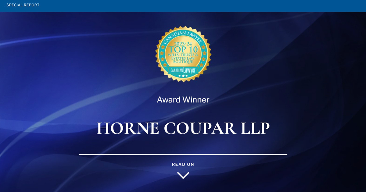 CL Top Wills, Trusts and Estate Law Boutiques 2023 - Horne Coupar LLP ...